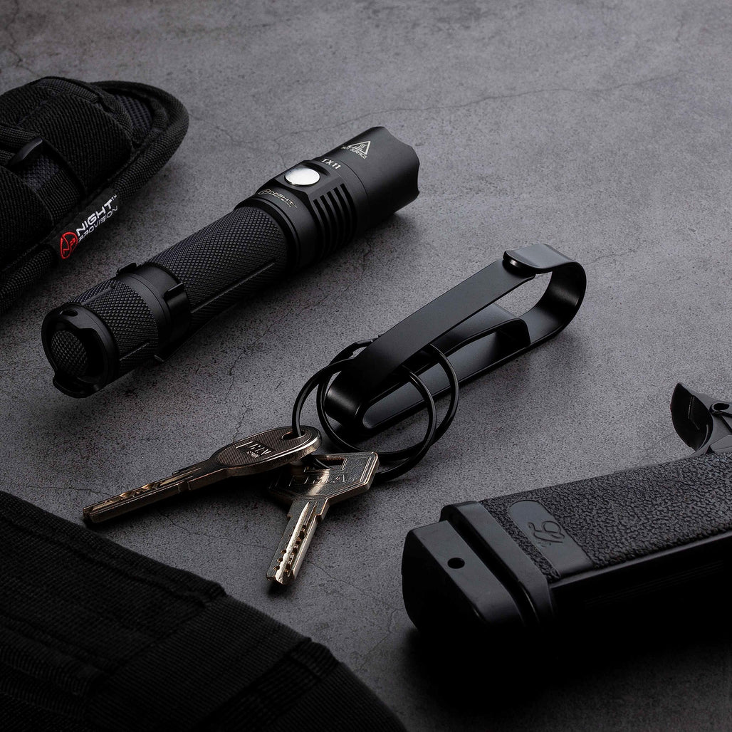 Stealth Tactical Key Ring Holder for Duty Belts, Quick Release Key Cli ...