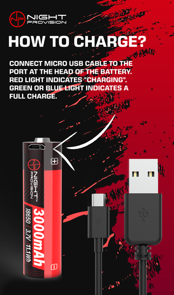 3.7V USB-C RECHARGEABLE 18650 LI-ION BATTERY & CHARGING CABLE - HIGH C ...