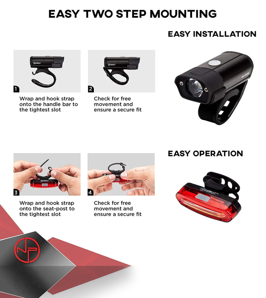 POWERFUL BX-300 CREE XP-G2 BIKE LIGHT SET USB RECHARGEABLE FRONT HEADL ...